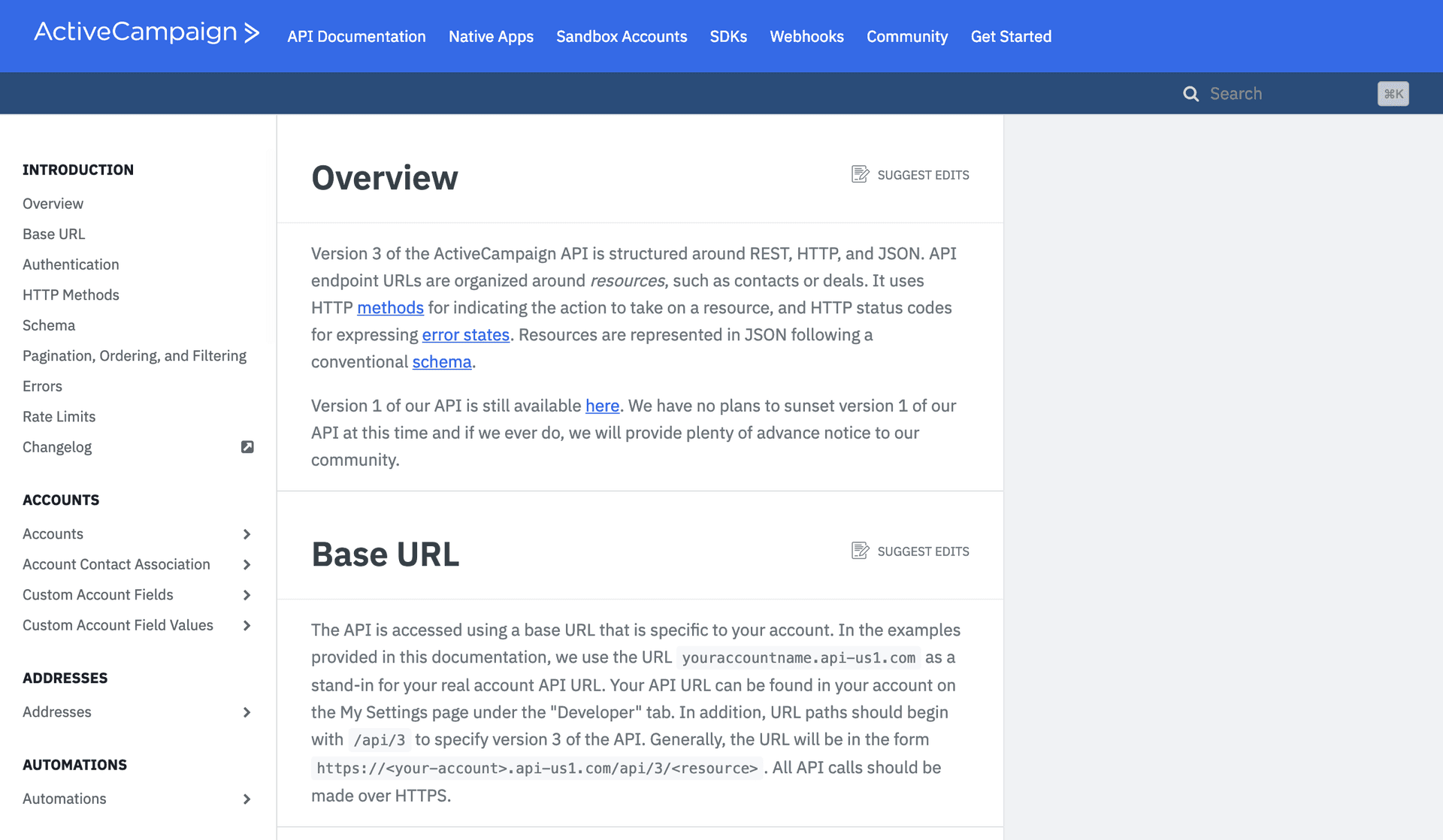 ActiveCampaign API Docs - Auth, Webhooks, SDKs for Developers | API Refs