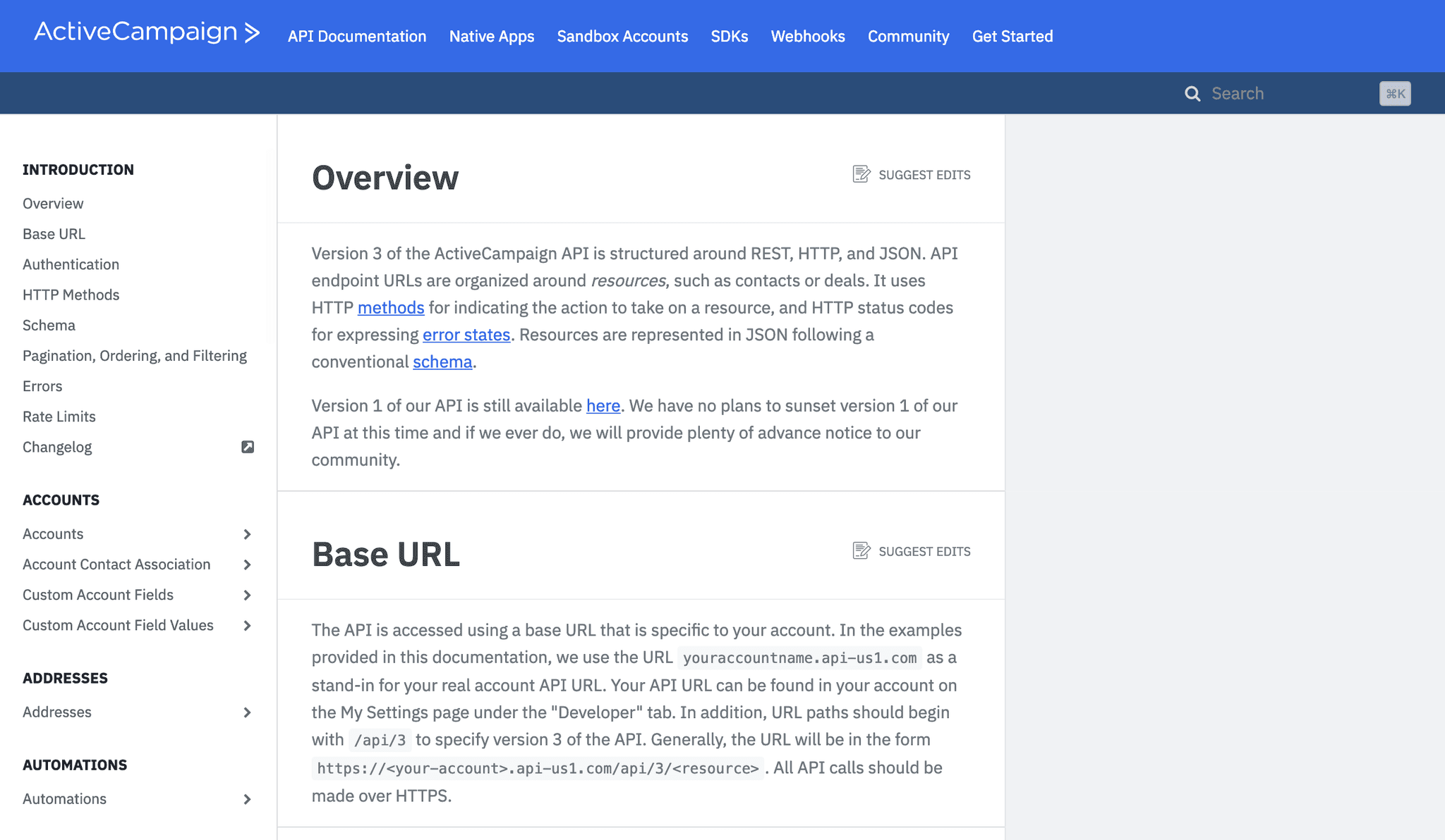 ActiveCampaign API Docs - Auth, Webhooks, SDKs for Developers | API Refs