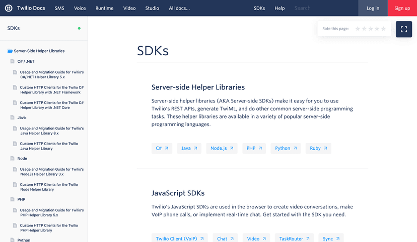 Twilio Api Docs Auth Webhooks Sdks For Developers Api Refs